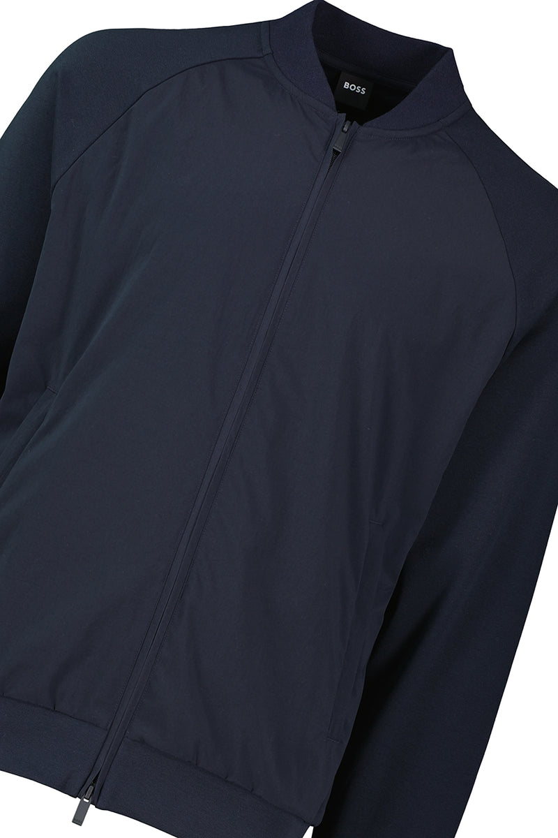 Mens BOSS Black P-Skiles 85 Dark Blue Zip Jacket