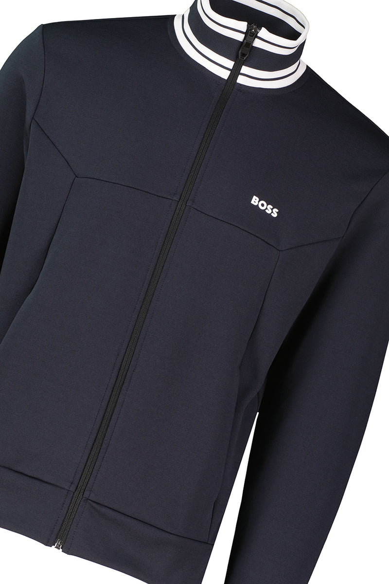 Mens BOSS Green FZ Zone Dark Blue Zip Jacket
