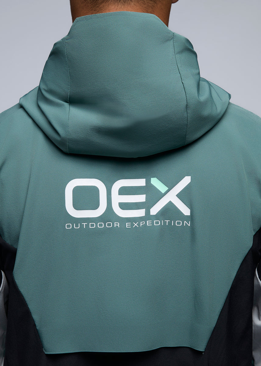 Men's OEX Green Black Bachar Tracksuit Jacket & Pant Tracksuit Set